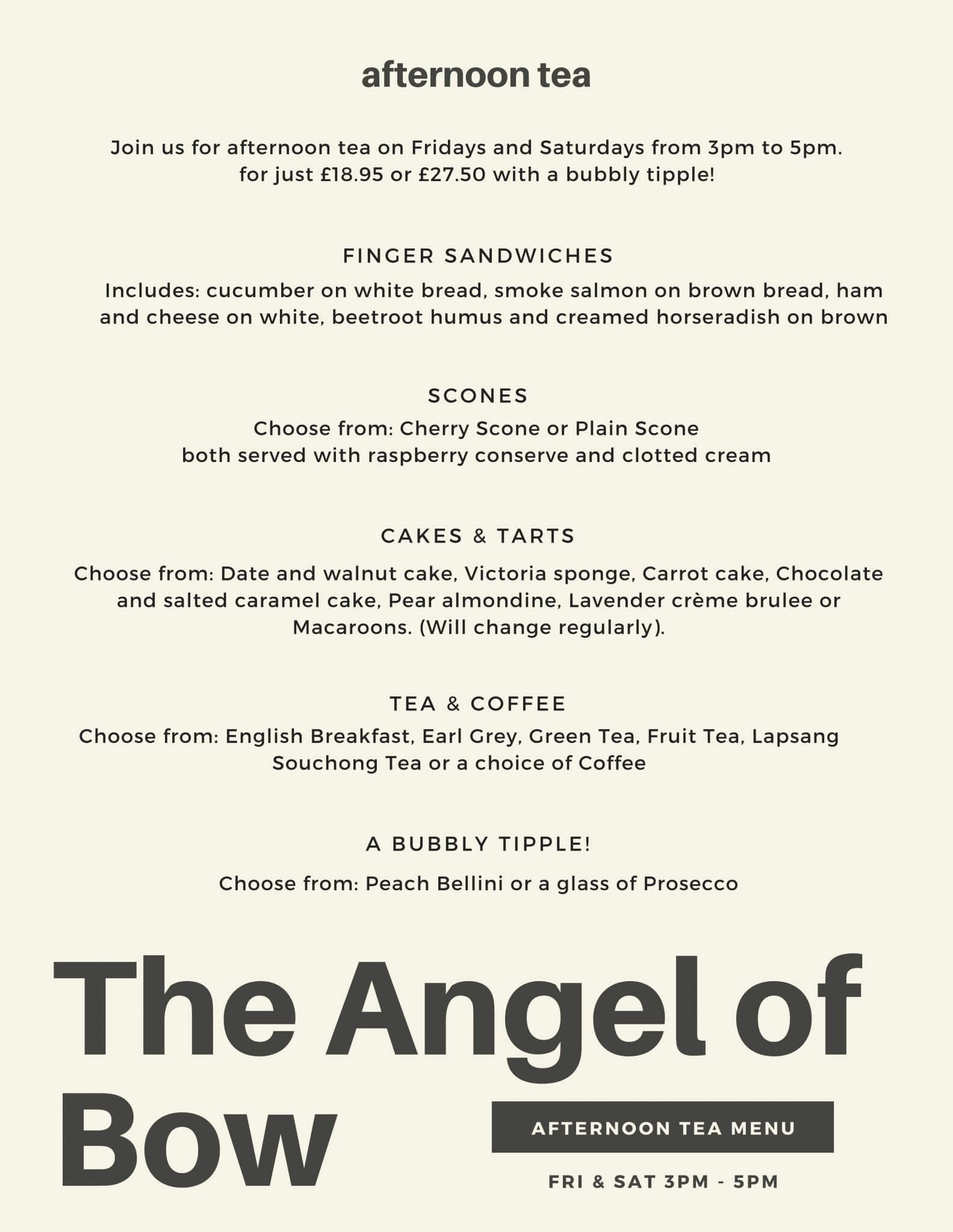 Afternoon Tea at The Angel of Bow | Book Now | UK Guide